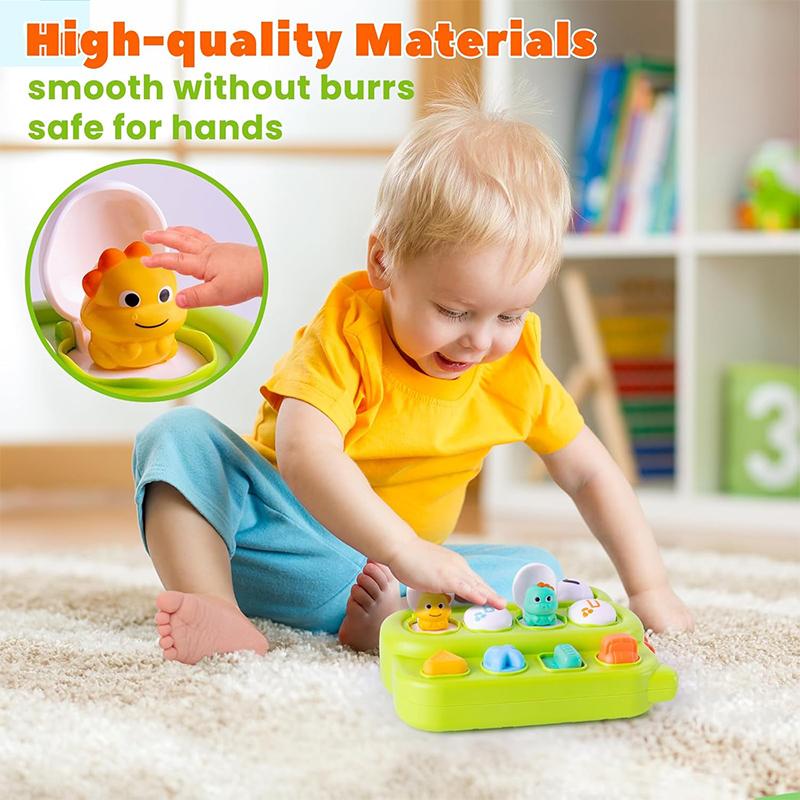 Baby Pop Up Toy Interactive Pop-up Dinosaur Early Education Button ...