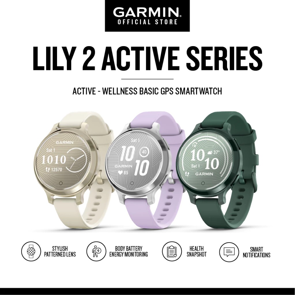 Garmin Lily 2, Active, Wellness Basic, GPS, Smartwatch for Indoor ...
