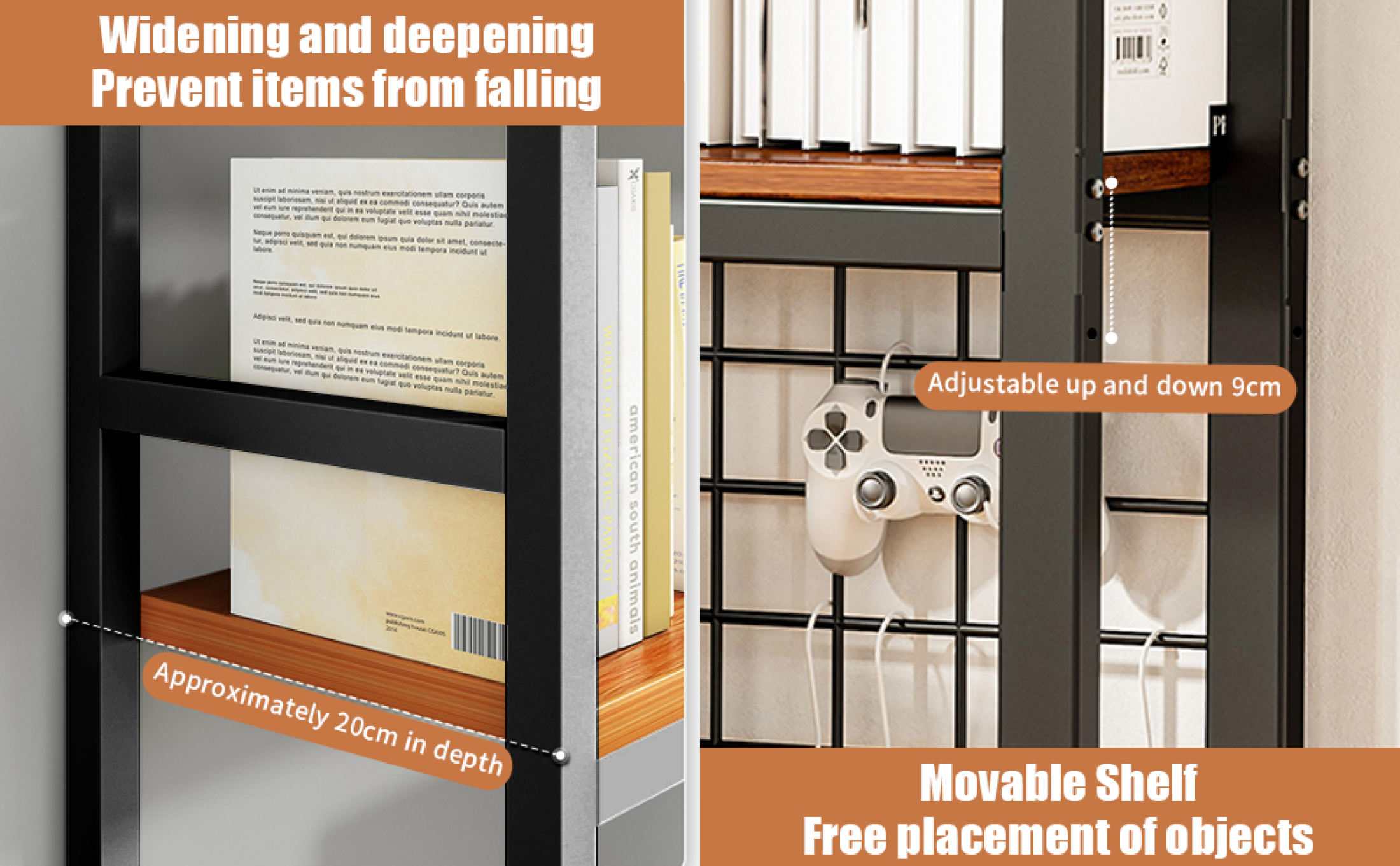 LKAW Desktop Rack Two-tier Desktop Storage Rack With Hanging Net Office ...