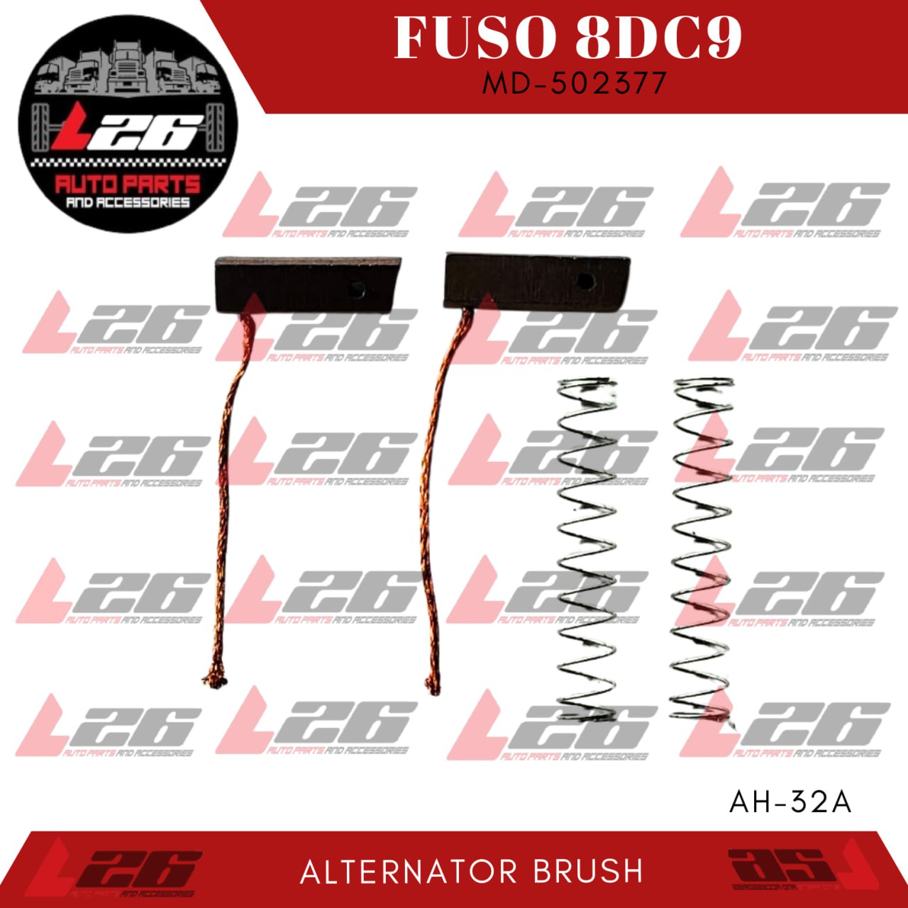 2pcs/set AH-32A ALTERNATOR BRUSH for Fuso 8DC9 Alternator Carbon Brush ...