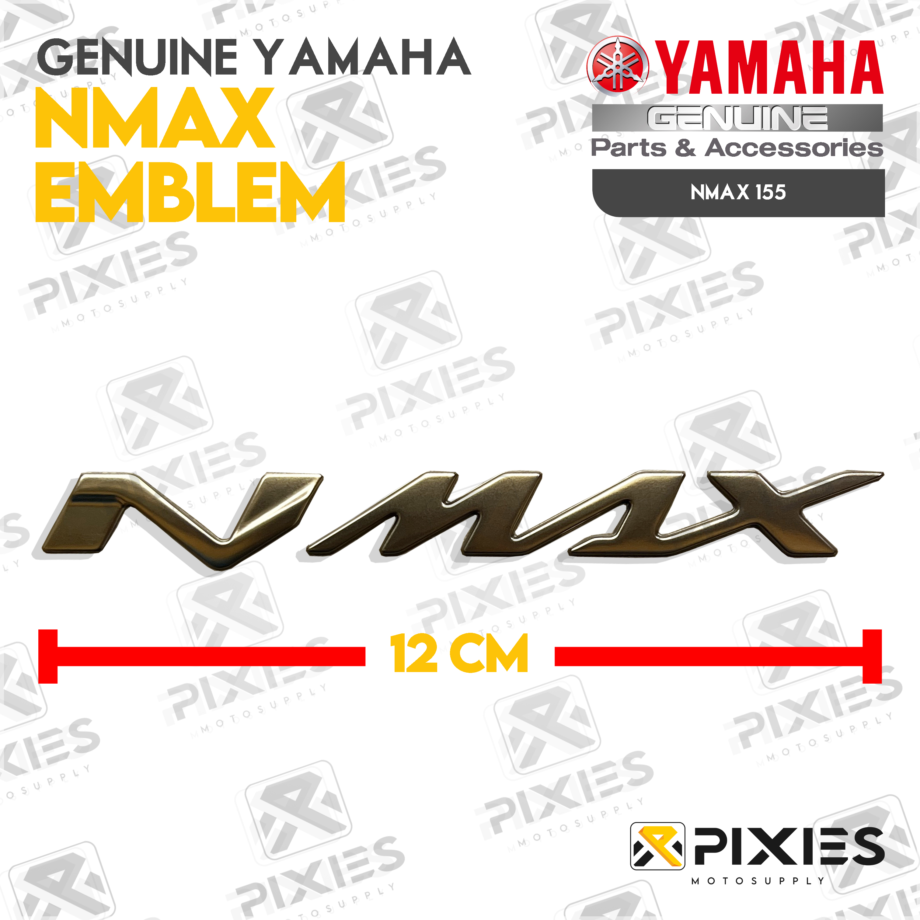 YAMAHA GENUINE NMAX EMBLEM BLACK GOLD SILVER FOR NMAX V1 / NMAX V2 ...