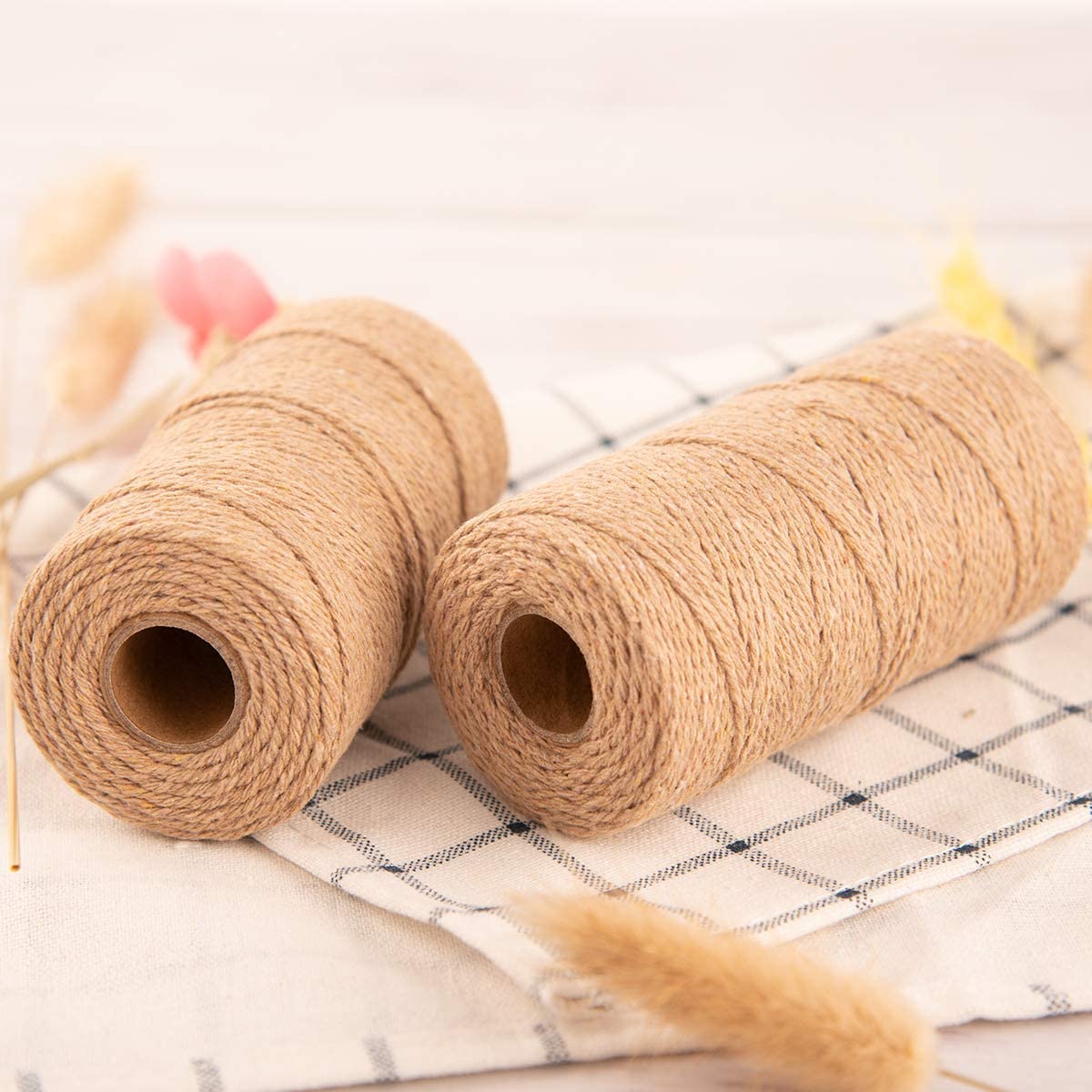 Premium Jute Twine Rope (1.5mm) - 50M DIY Craft Hemp Cord For Macrame ...