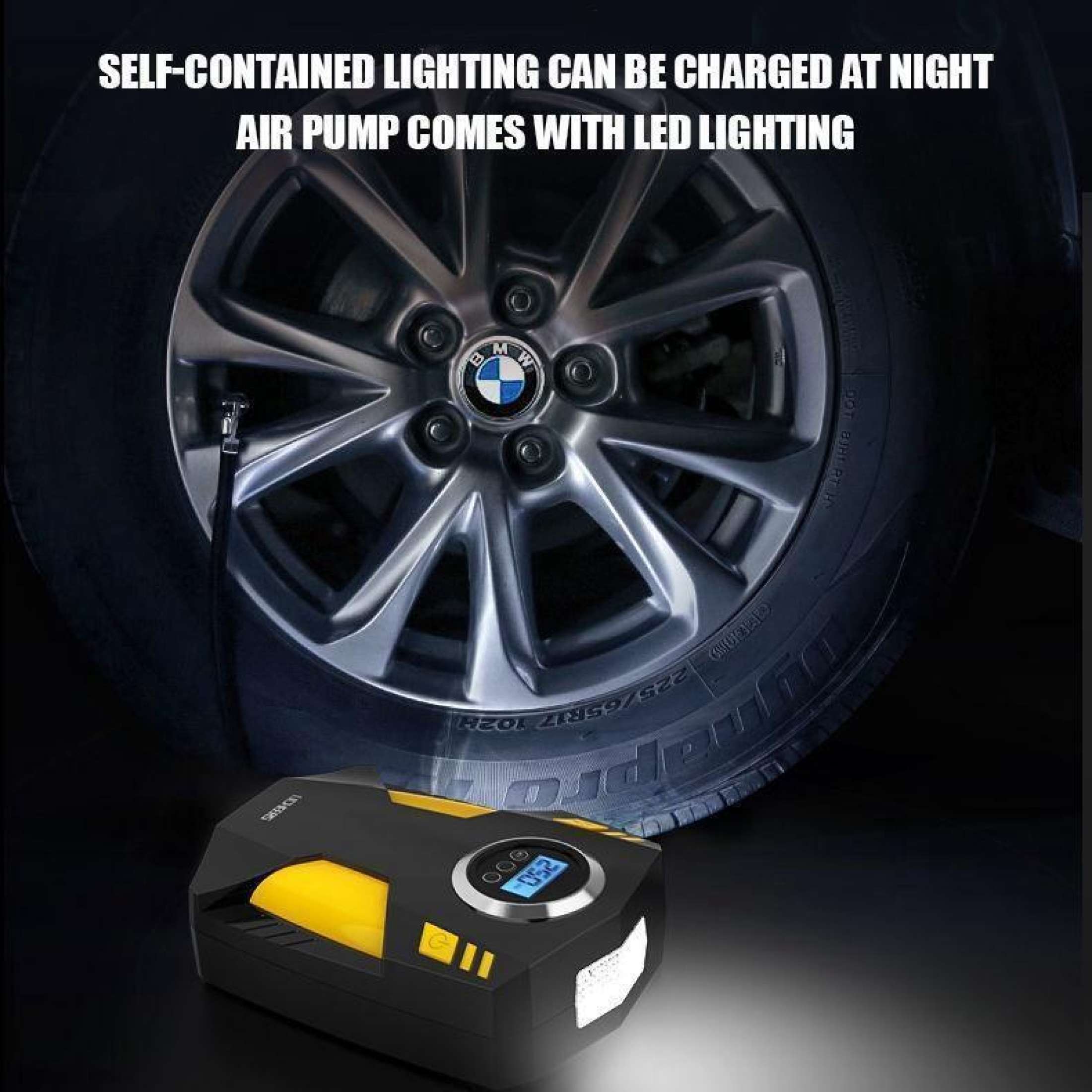 NeoSteel 12V Portable Car Electric Tyre Pump Digital Tire Inflator Car ...