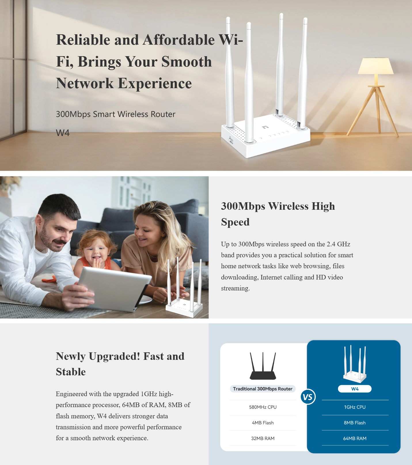 Netis W4 300Mbps Wireless N Multi-Mode Wireless Router | Shopee Philippines