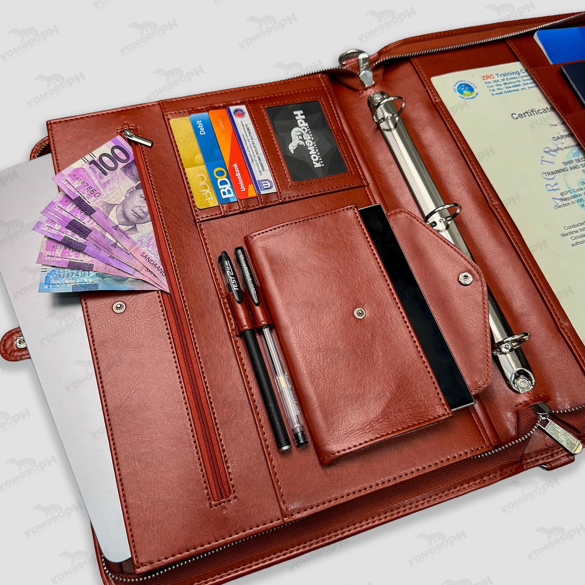 KomodoPH Long Size Leather Document Organizer Version 2 Sling | Free ...
