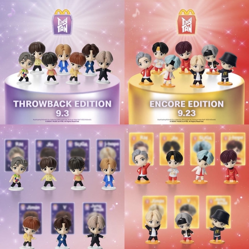 TinyTAN BTS x McDonald's MCDO Happy Meal Toys 2025 Blind Box Tiny Tan Encore Throwback | Shopee ...