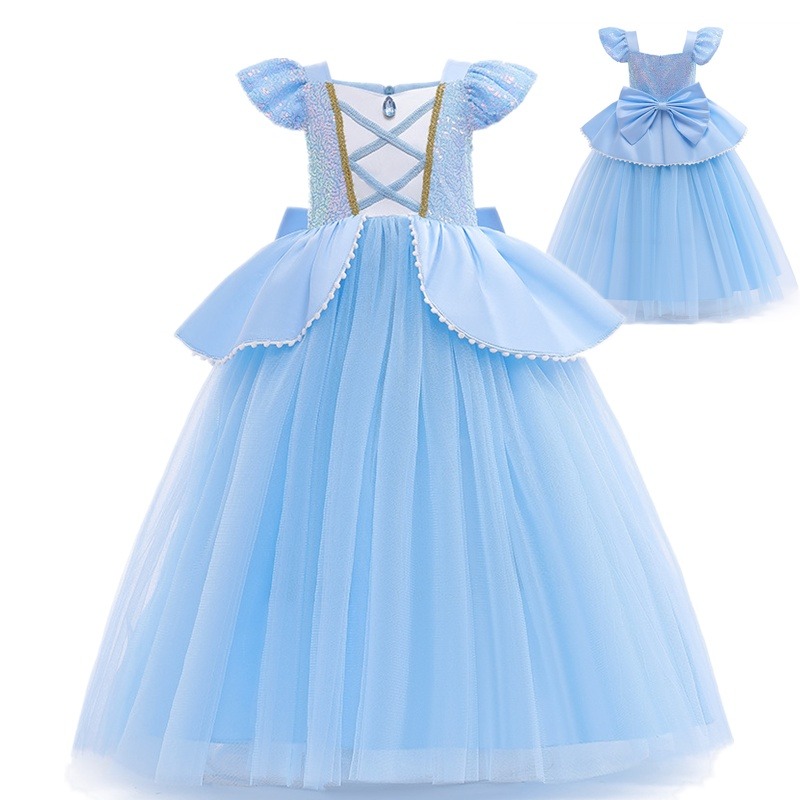 Girls Belle Costume Princess Dresses Children‘s Birthday Belle Party ...
