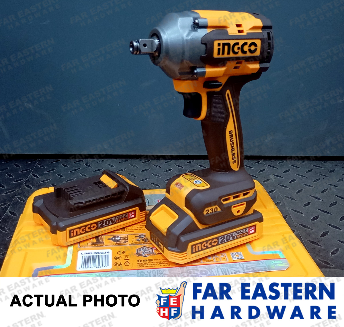 INGCO Cordless Brushless Impact Wrench / Driver 20V CIWLI20208 ...