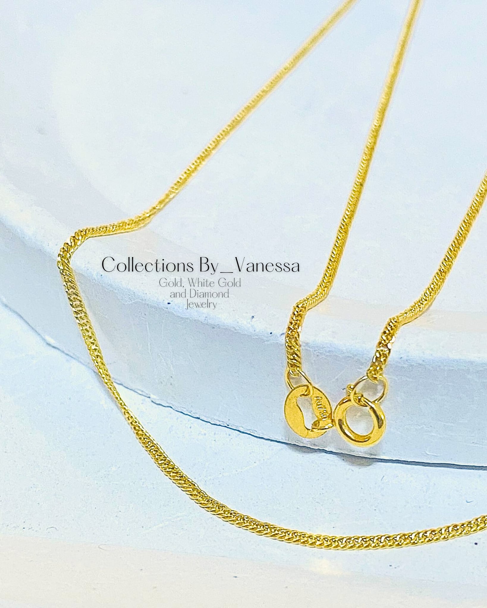 CBV Japan Style Chain Necklace | Pawnable | Real 18k Gold | Shopee ...