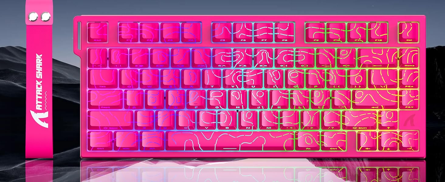 Attack Shark R82 HE Rapid Trigger Keyboard Magnetic Switch with 0.005MM ...