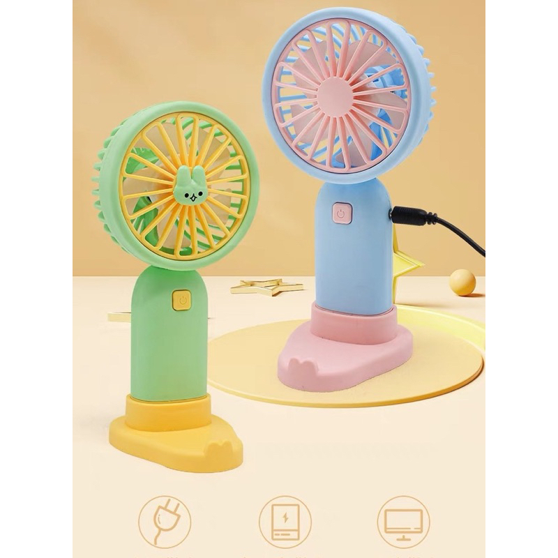 Kbuddy Cute Portable Mini Fan Rechargeable Multifuncition For Kids With ...