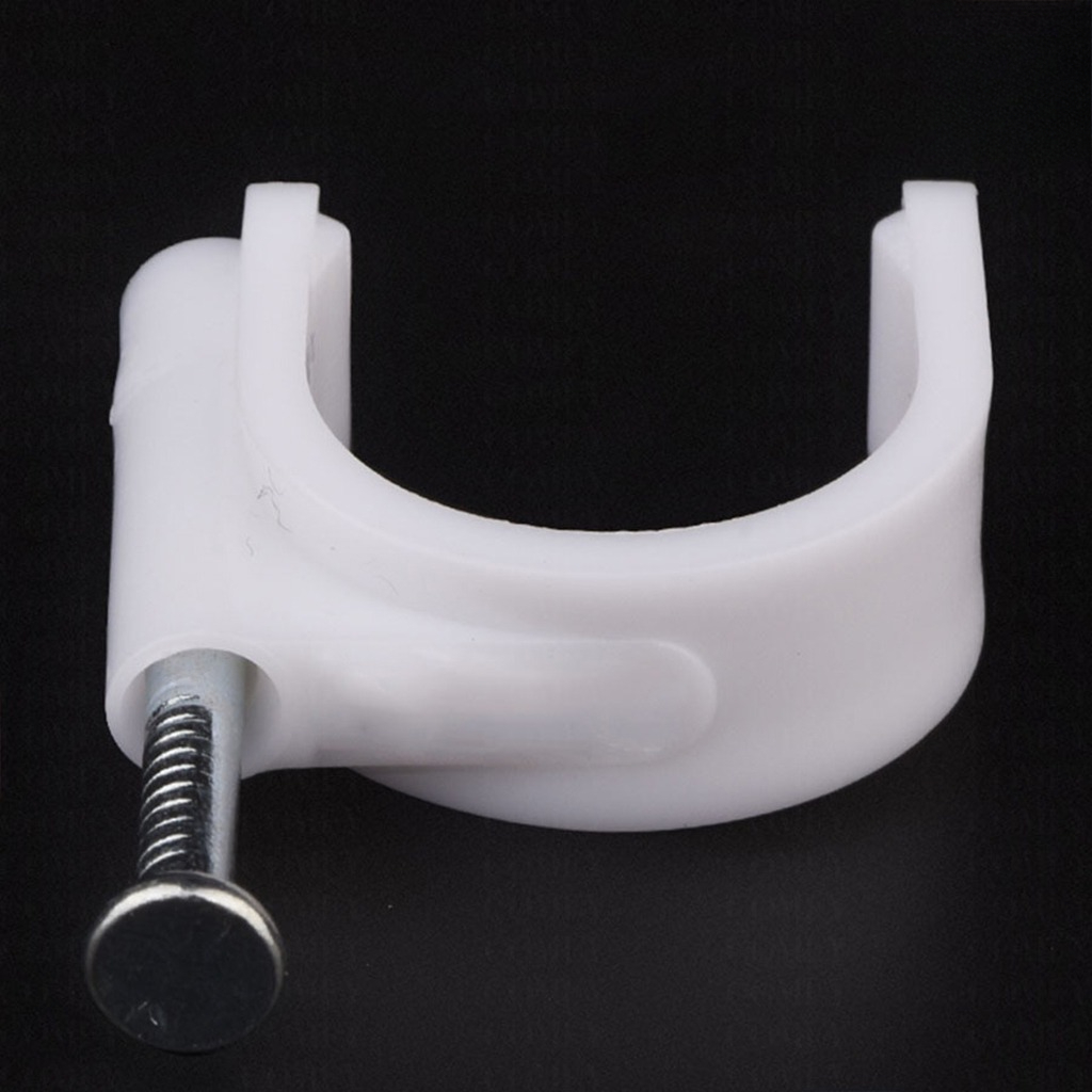 100PCS/Pack Cable Nail Clips PVC Wire Clamps for Ethernet, LAN, TV ...