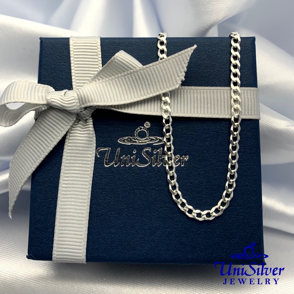 Unisilver 925 Sterling Silver Men's Necklace (MNB12) | Shopee Philippines
