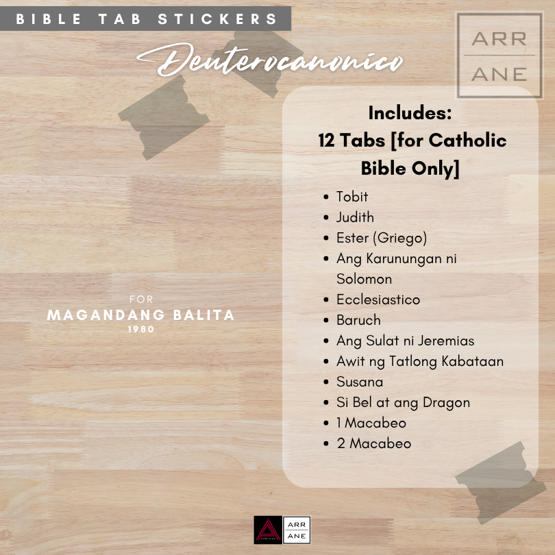 TAGALOG Small-Sized Bible Tab Index Stickers For MBBTAG (1980) | Shopee ...