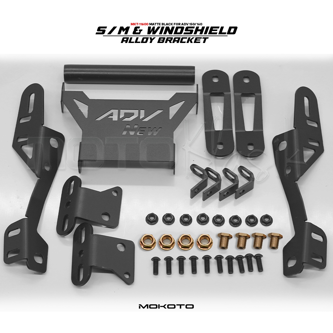 MOKOTO HONDA ADV 160/150 WINDSHIELD / SIDE MIRROR ADJUSTABLE MOUNTING ...