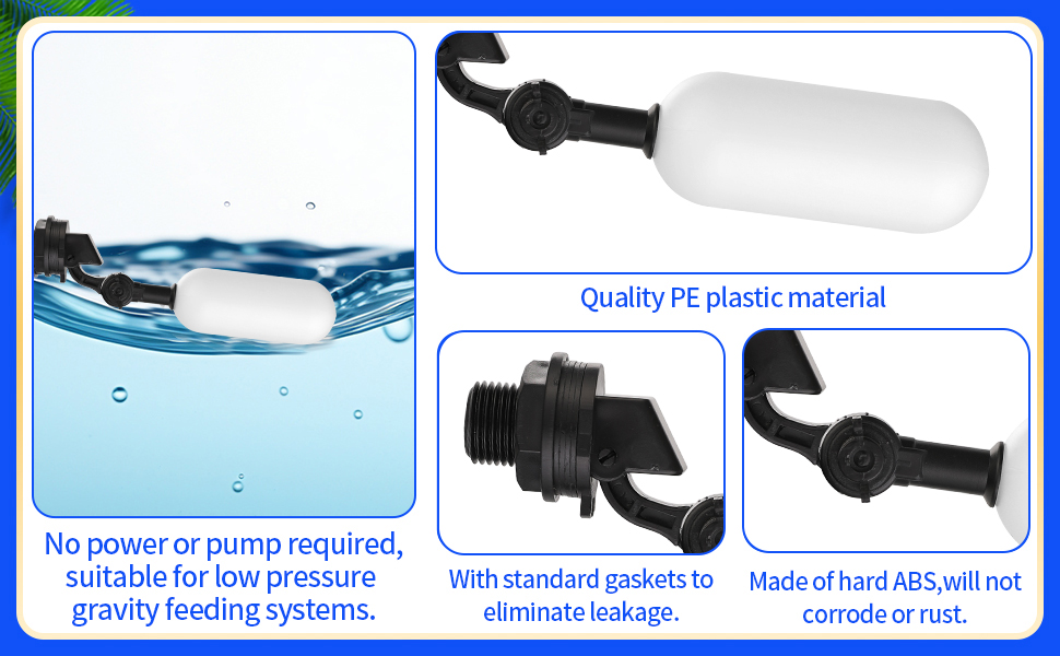 Automatic Float Ball Valve 1/2" 3/4" Water Tank Auto Fill Shut Off ...