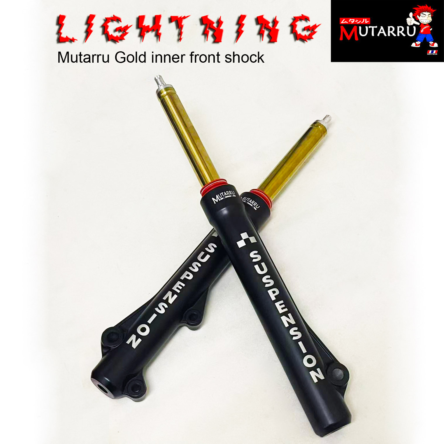 Mutarru Gold inner Front shock BeatFi Click125 XRM125 NMAX V1 V2 ...