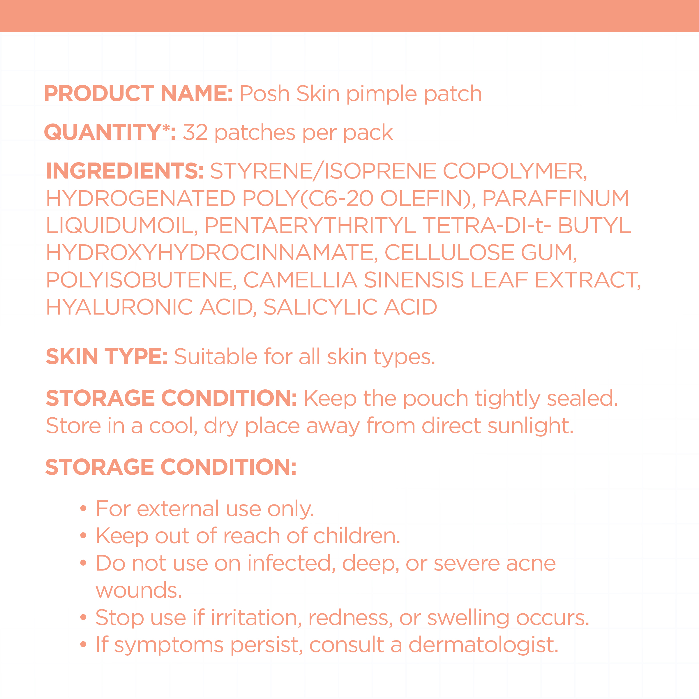 FLOWERS Posh Skin Pimple Patch 32pcs - Hydrocolloid Acne Spot Pimple ...