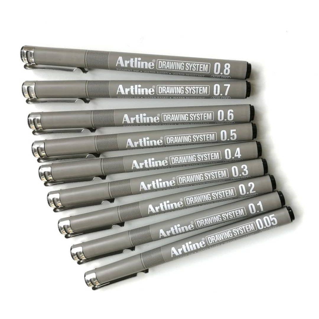Japan's Artline Drawing System Pen Black (Various Sizes, Sold Per Piece ...