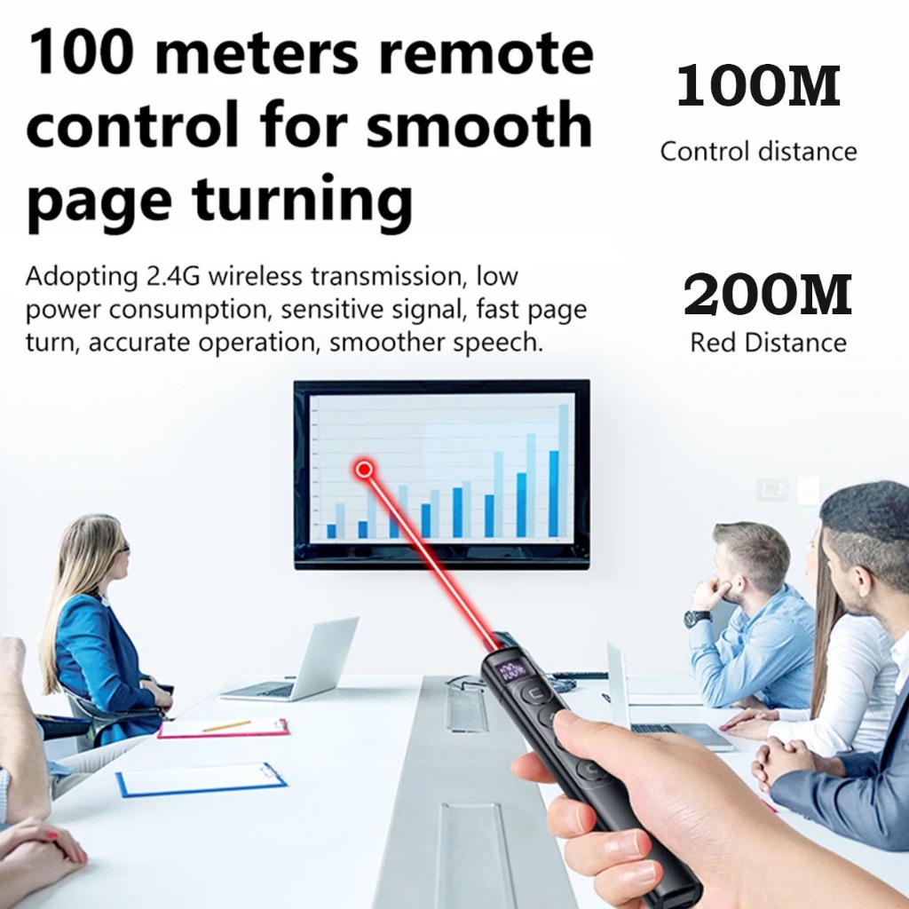 2.4GHz Laser Pointer Clicker for Powerpoint Presentation Laser Light ...