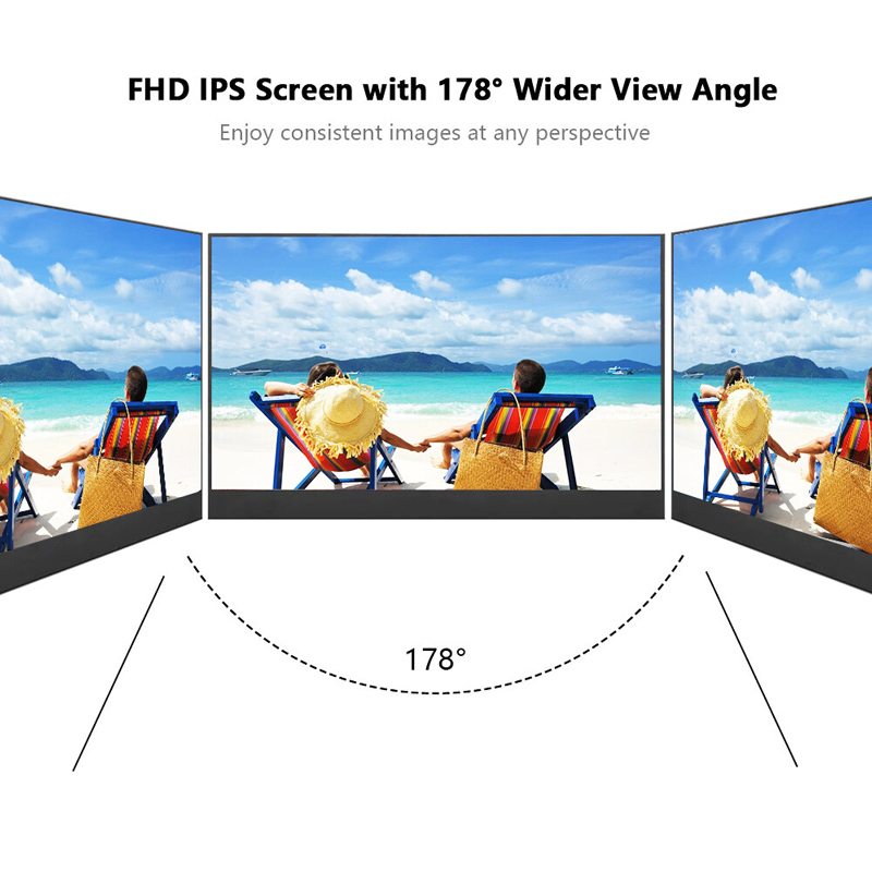 JUOJA 15.6 inch High-Definition Portable Display Device Gaming Monitor ...