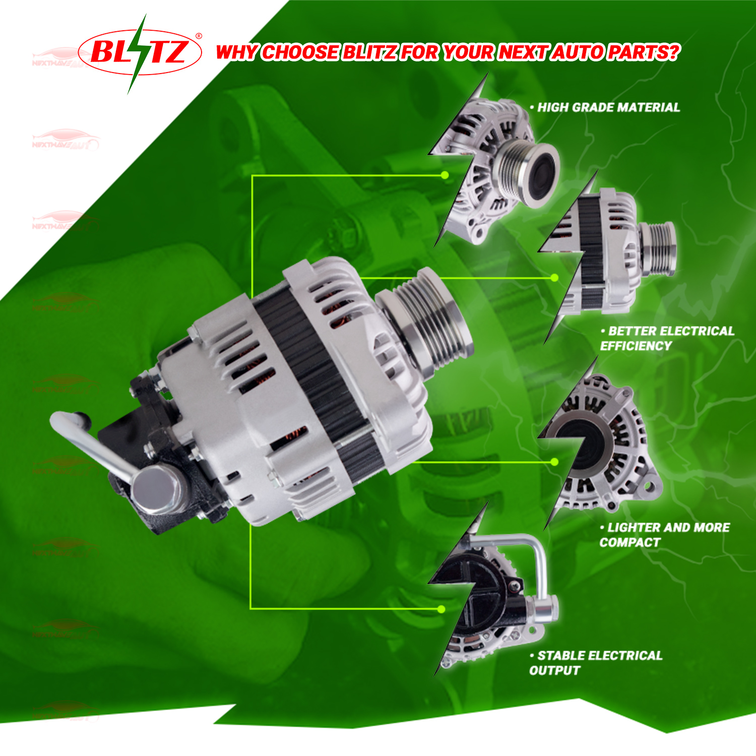 HYUNDAI SANTA-FE HYUNDAI TUCSON ALTERNATOR ASSEMBLY 12V / 120A SIX ...