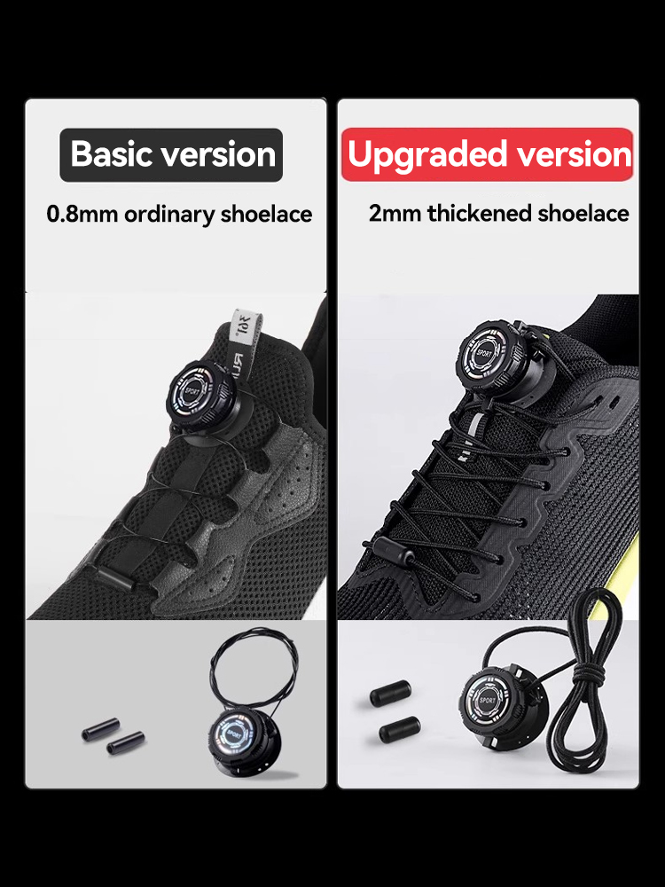 ICON Automatic Shoelaces Thick Rope Rotating Buckle Shoelaces Sports ...