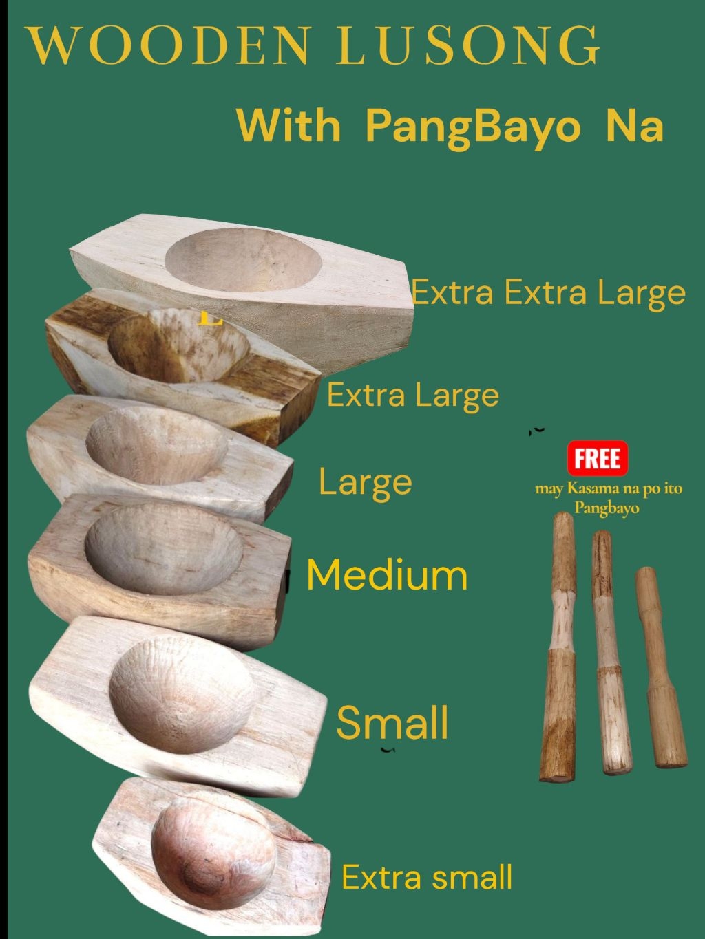 Bayuhan wooden lusong for nilupak na saging | Shopee Philippines
