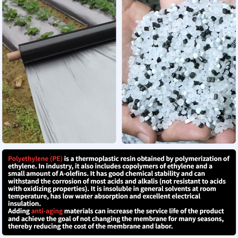 40 micrometers PLASTIC MULCH FILM 80cmx200m/600m Enhanced version ...