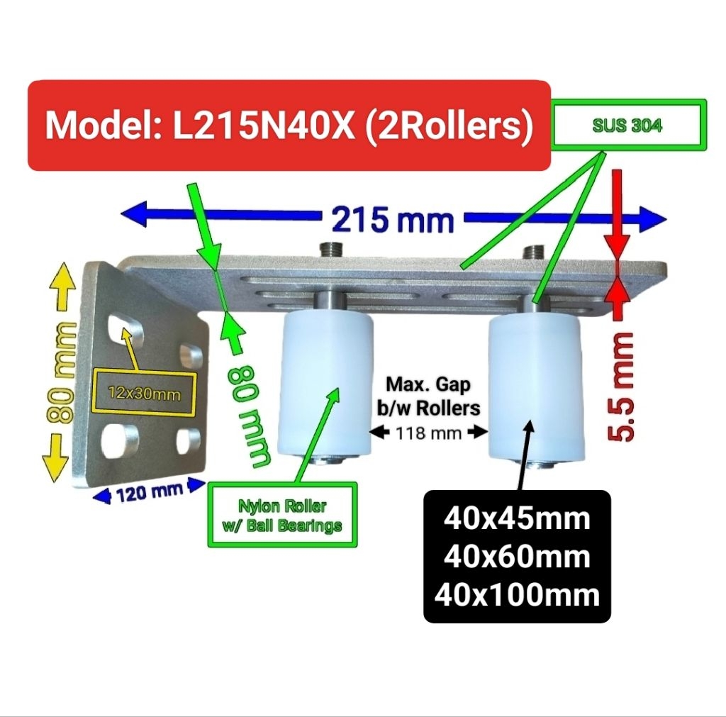 304 Stainless Steel Sliding Gate Top Guide Roller, High Quality Nylon ...