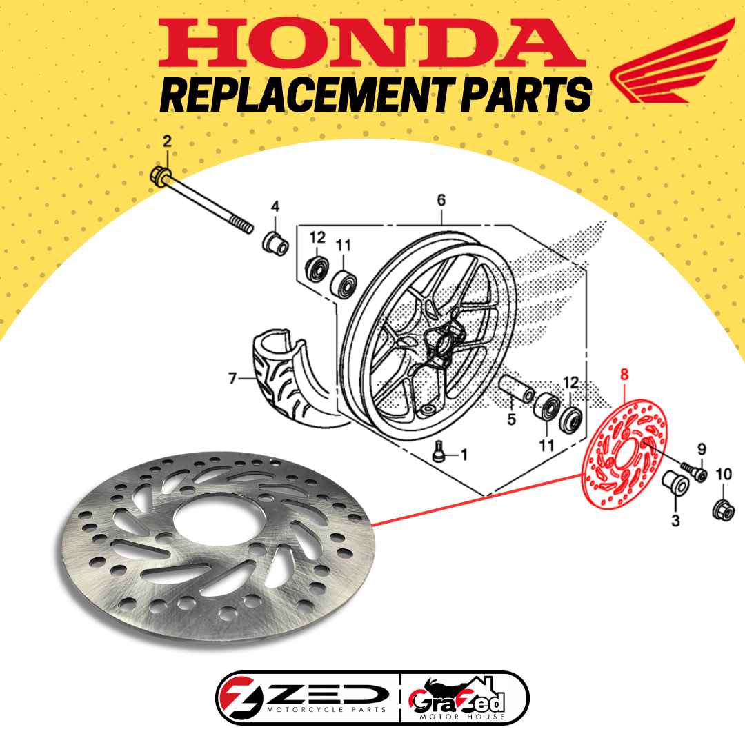 Honda Click / Beat fi Front Brake Disc 4 / 5 holes 190mm | Shopee ...