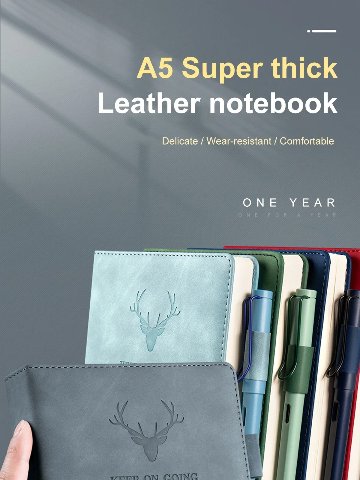 Onhand 360 Pages Faux Leather Note-book A5 Super Thick Diary Writing ...