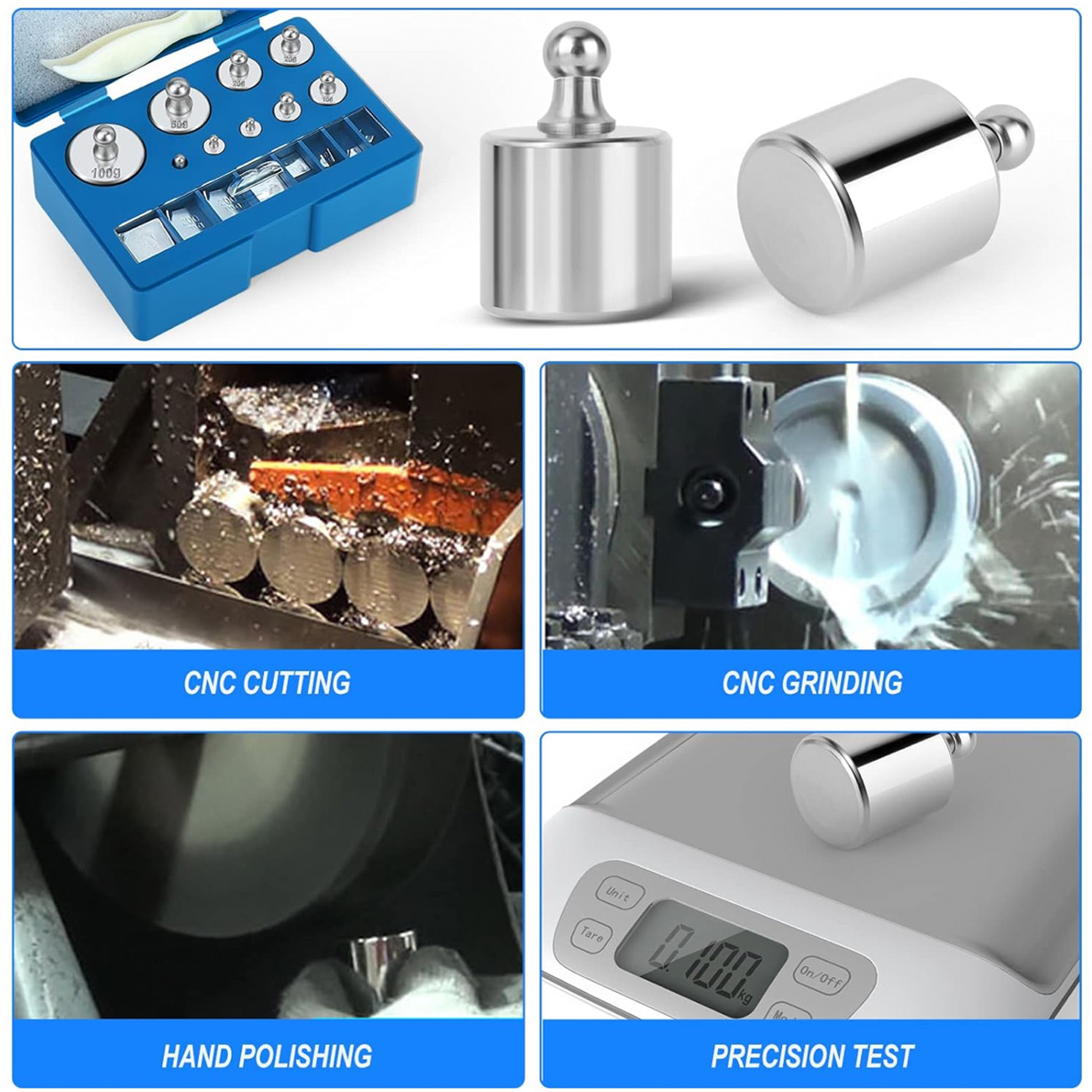 500g Mga Timbang Quickly Measure Calibration Weights Set for Laboratory ...