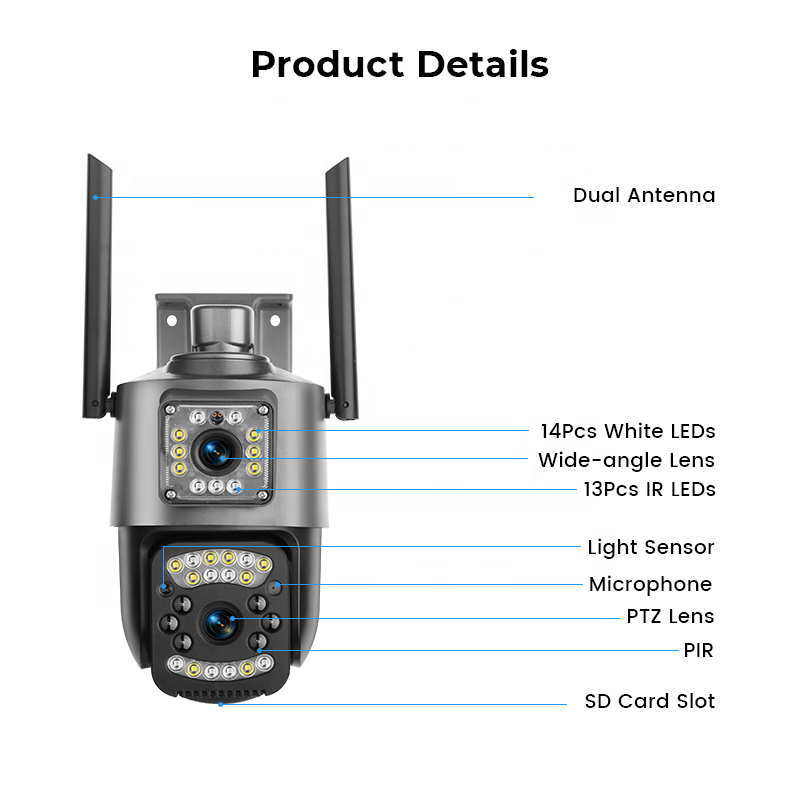 V380 Wireless Dual lens Outdoor Waterproof Wifi 360 Cctv Camera HD ...