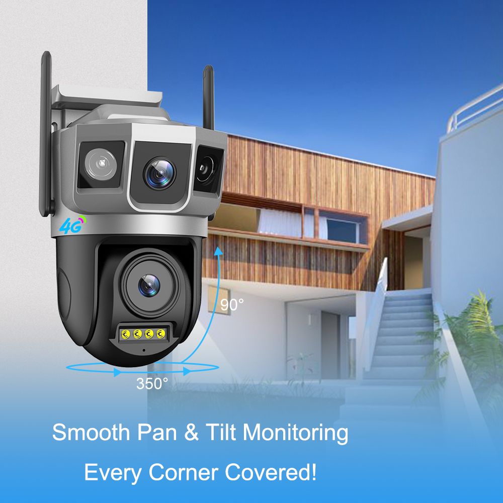 V380 4G Three Screen SC23 Outdoor Waterproof Wifi 360 Cctv Camera HD ...