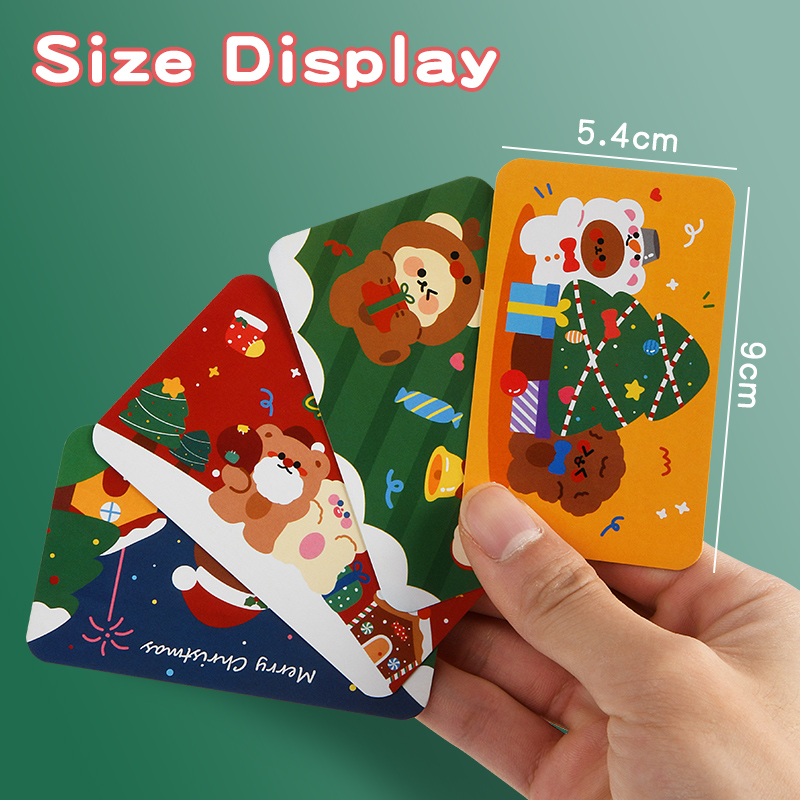 Christmas Scratch Cards Handwriting DIY With Cartoon Designs for ...