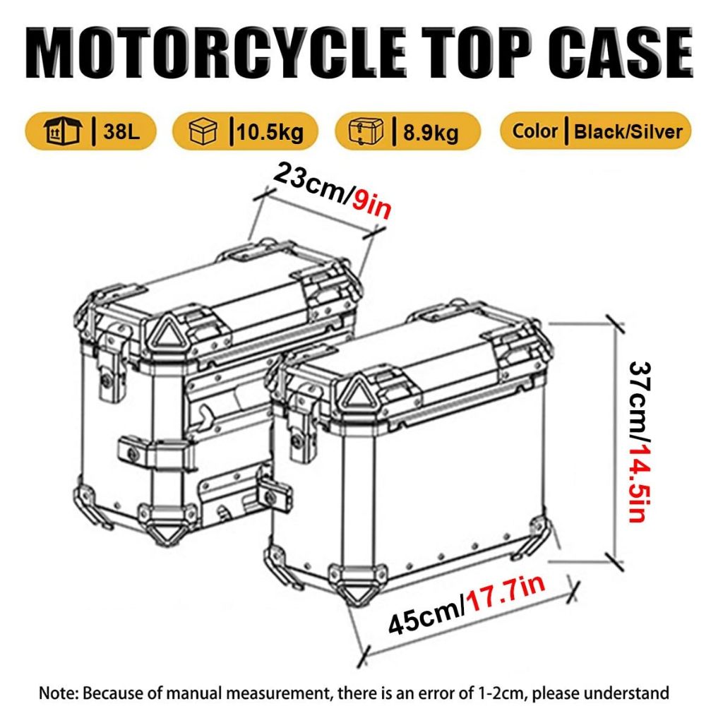 AENXRD Top Box Motorcycle Box 72L Givi Box Motorcycle Motorcycle side ...