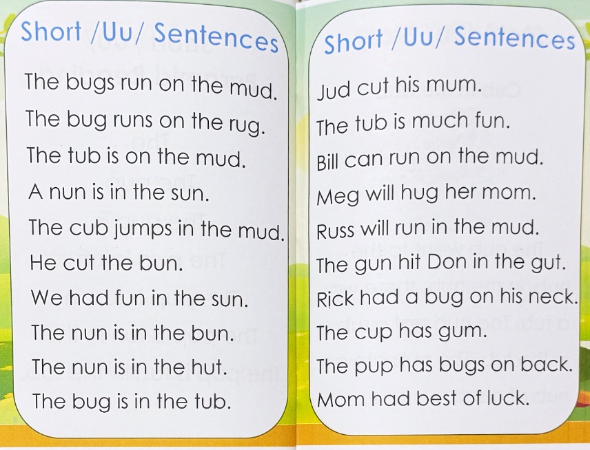 CVC BOOK 2 Beginning Reading Booklet for 3-7 yrs A5 Size 60 Pages with ...
