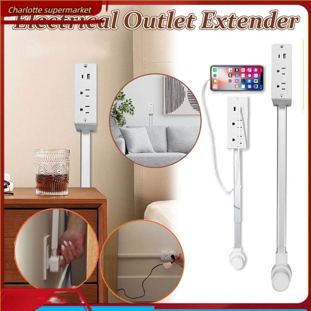 Electrical Outlet Extender with USB A and USB C Rotating Base for Multi ...