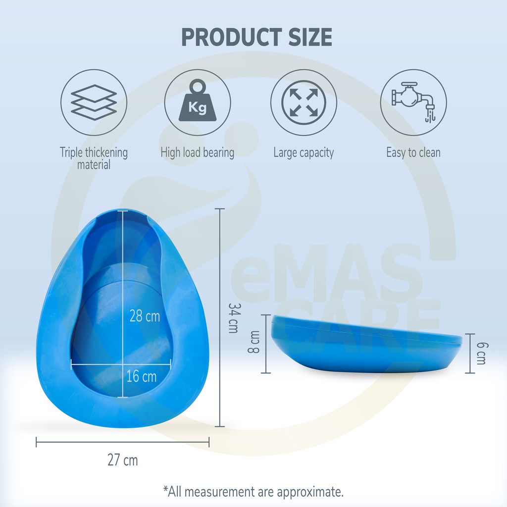 2.5L Portable Bedpan Patient Potty Adult Potty Elderly Bed pan ...