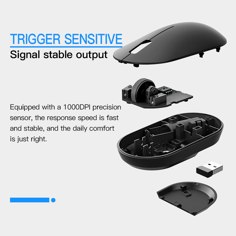 Xiaomi Mouse USB Wireless Mouse Lite 2.4GHz Rechargeable 1000DPI Silent ...
