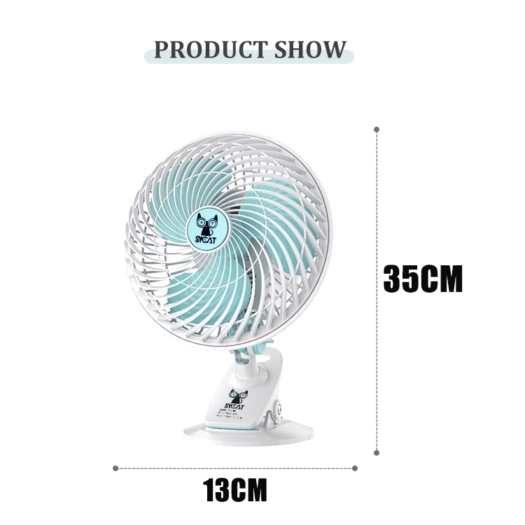 Shaking Head Mute Mini Fan – Portable Oscillating Electric Clip Fan for ...