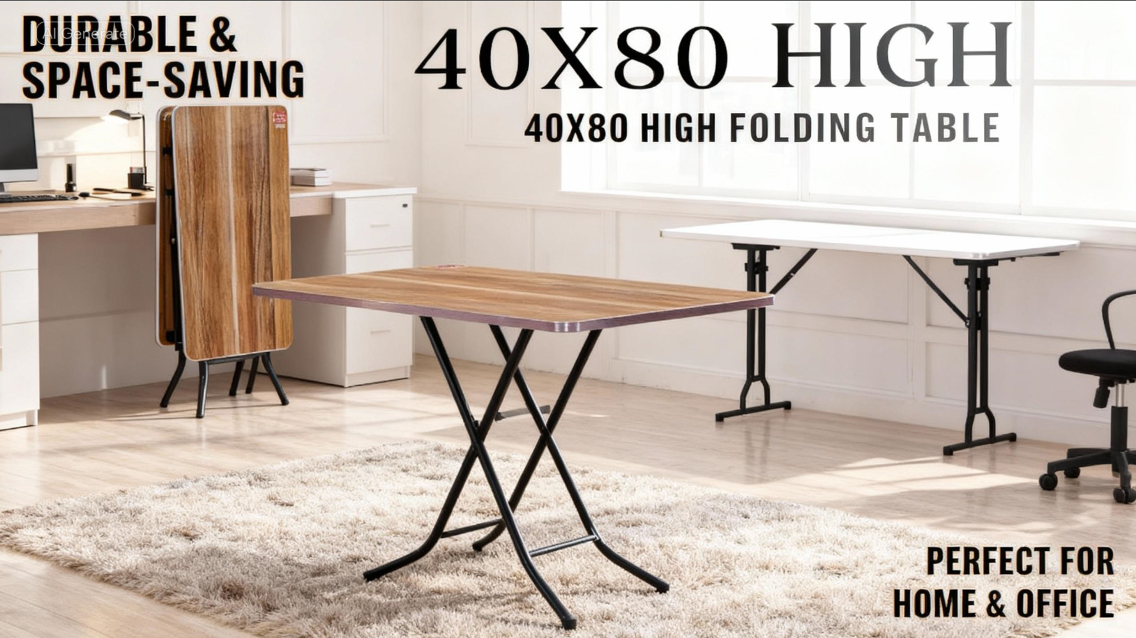Folding Table (Heavy Duty) 40x80 High MAXIMUM OF 2PCS PER ORDER ...