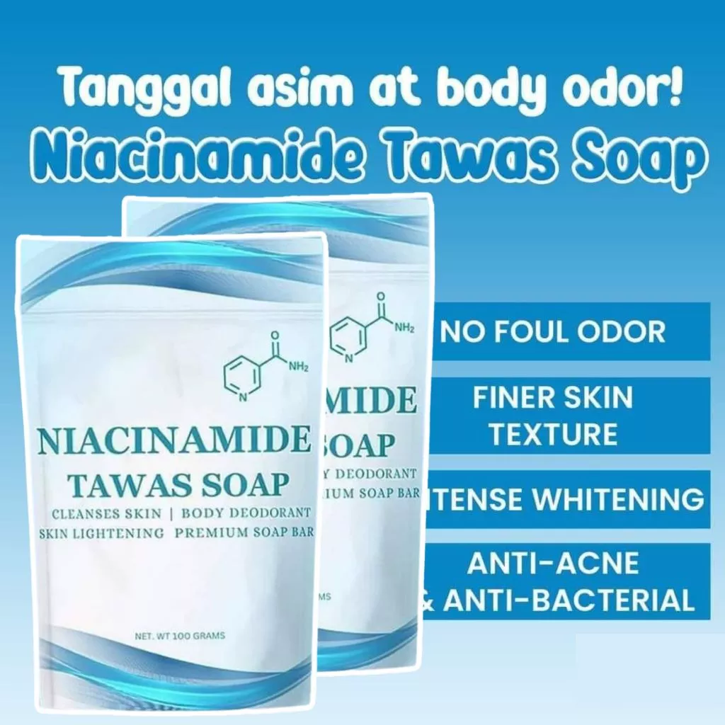 Niacinamide Tawas Soap with Natural Antiperspirant and Skin Texture ...