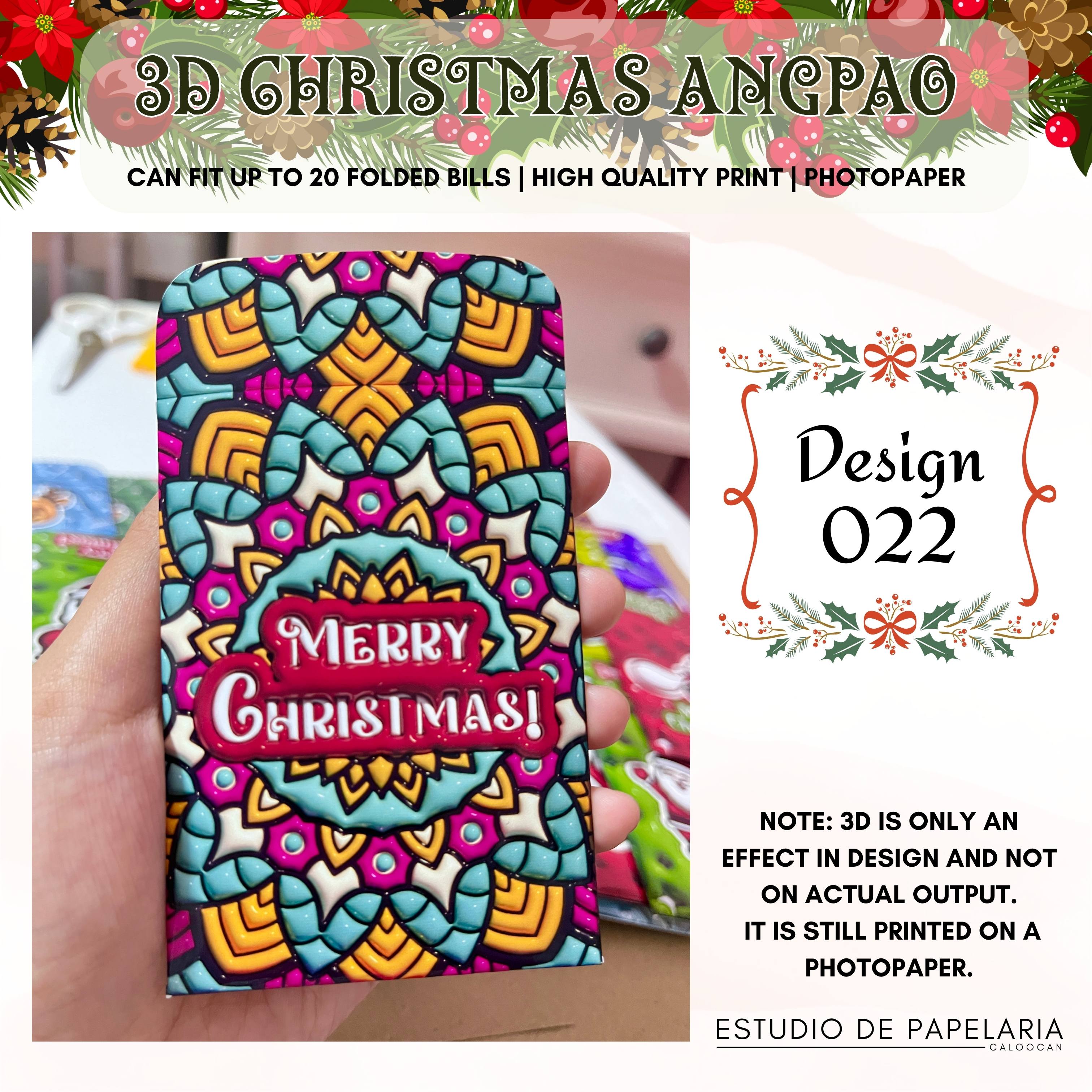 Estudio | 3D Christmas Angpao Ampao Money Envelope New Designs! Sold ...