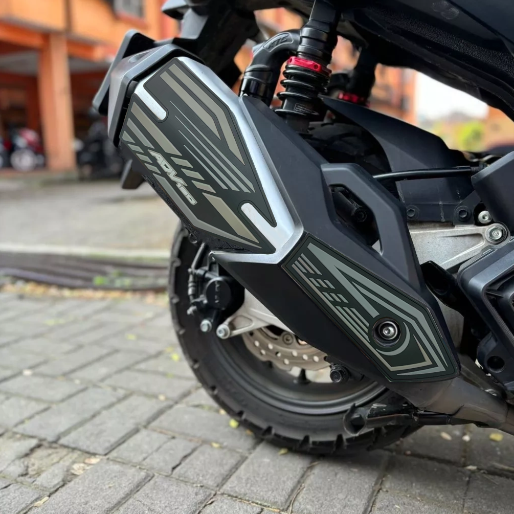 Honda Adv 160 Deck Body Protector Muffler Exhaust Cover Rubber Material ...