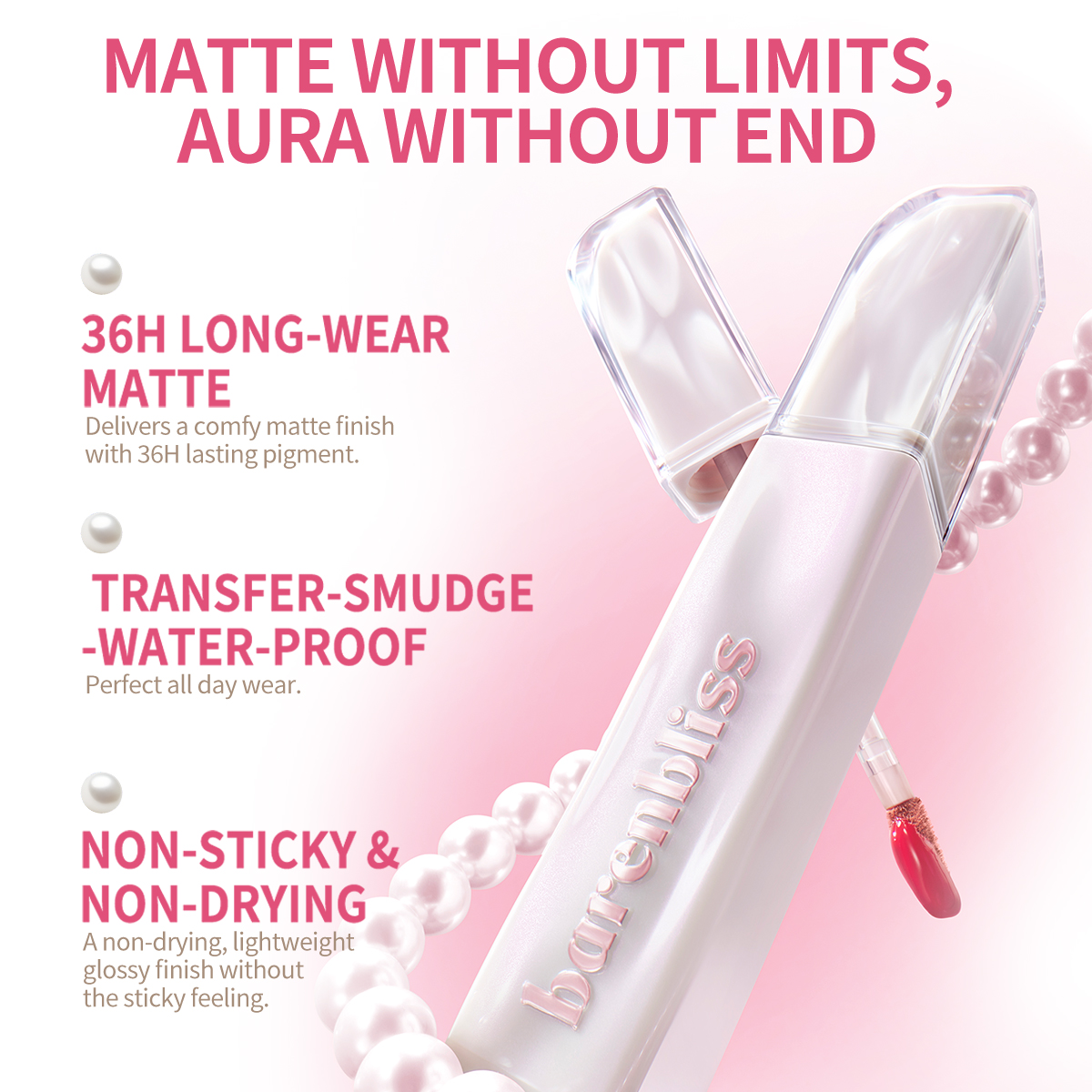 barenbliss Aura Mood Transferproof Matte Lip Cream + Moist Mochi Key ...