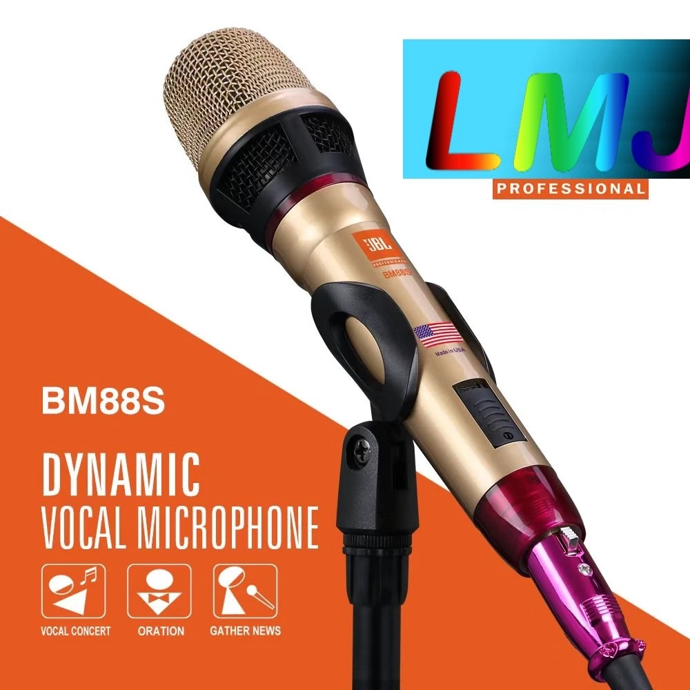 JBL DM88S Professional Dynamic Wired Microphone for Karaoke, Videoke ...
