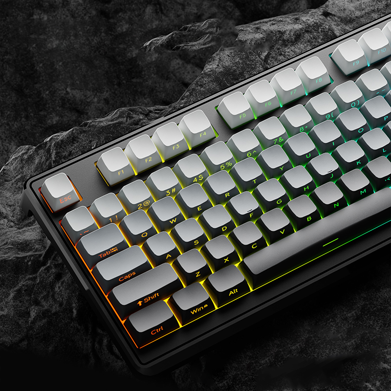 IQUNIX V102 RGB Mechanical Feel Keyboard 16M RGB Colors Silent Typing ...