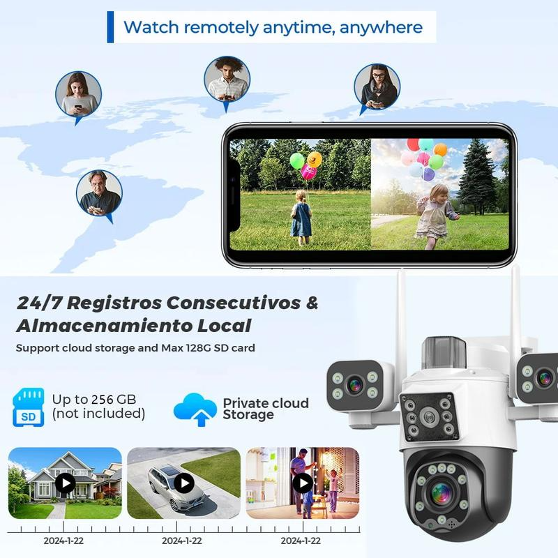 BUY 1 TAKE 1 WIFI/4G SIM 3 Lens XIAOM CCTV Camera 5K HD Color Night ...